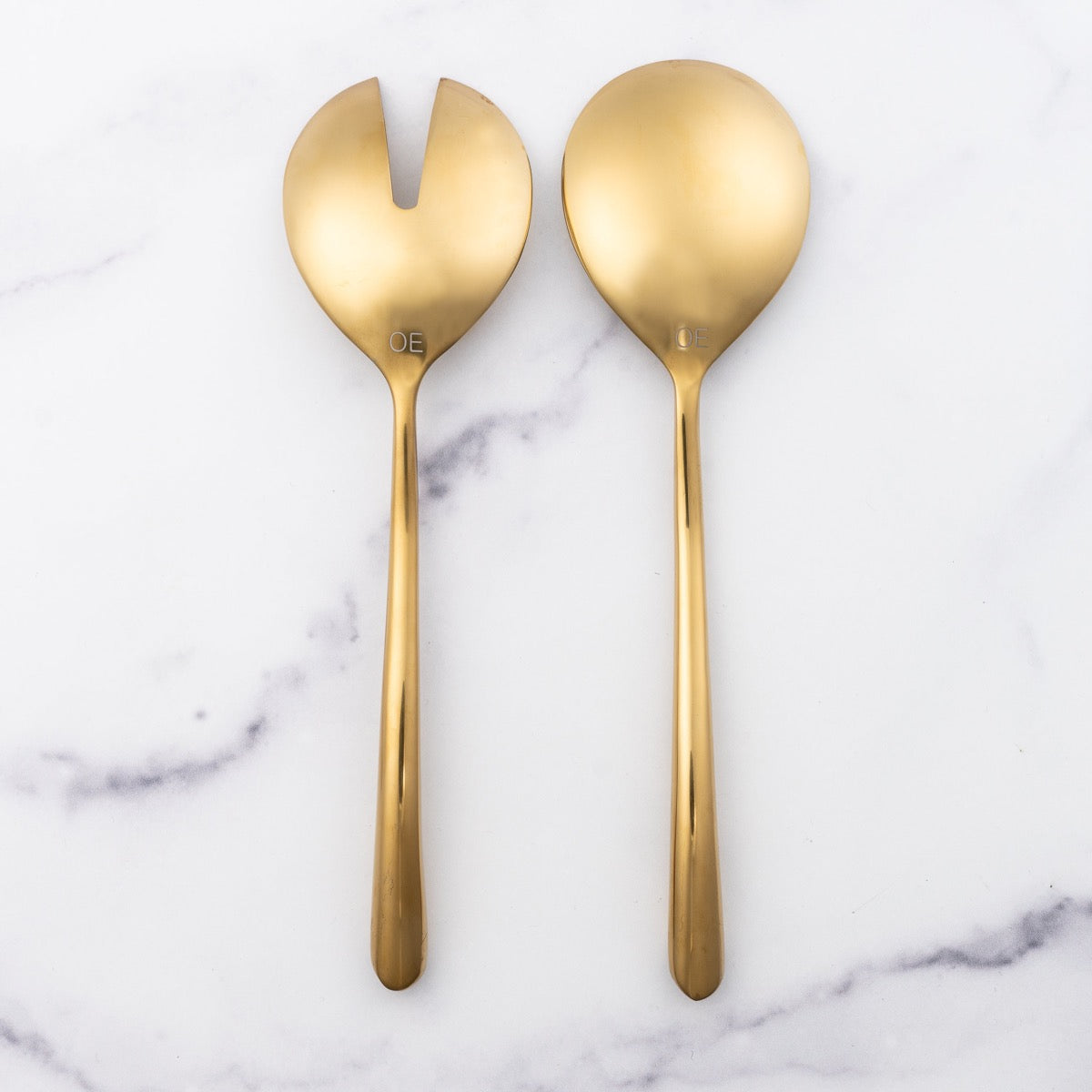 Fork and Spoon Serving Set - Gold Servers, Set Of 2 – Onna Ehrlich
