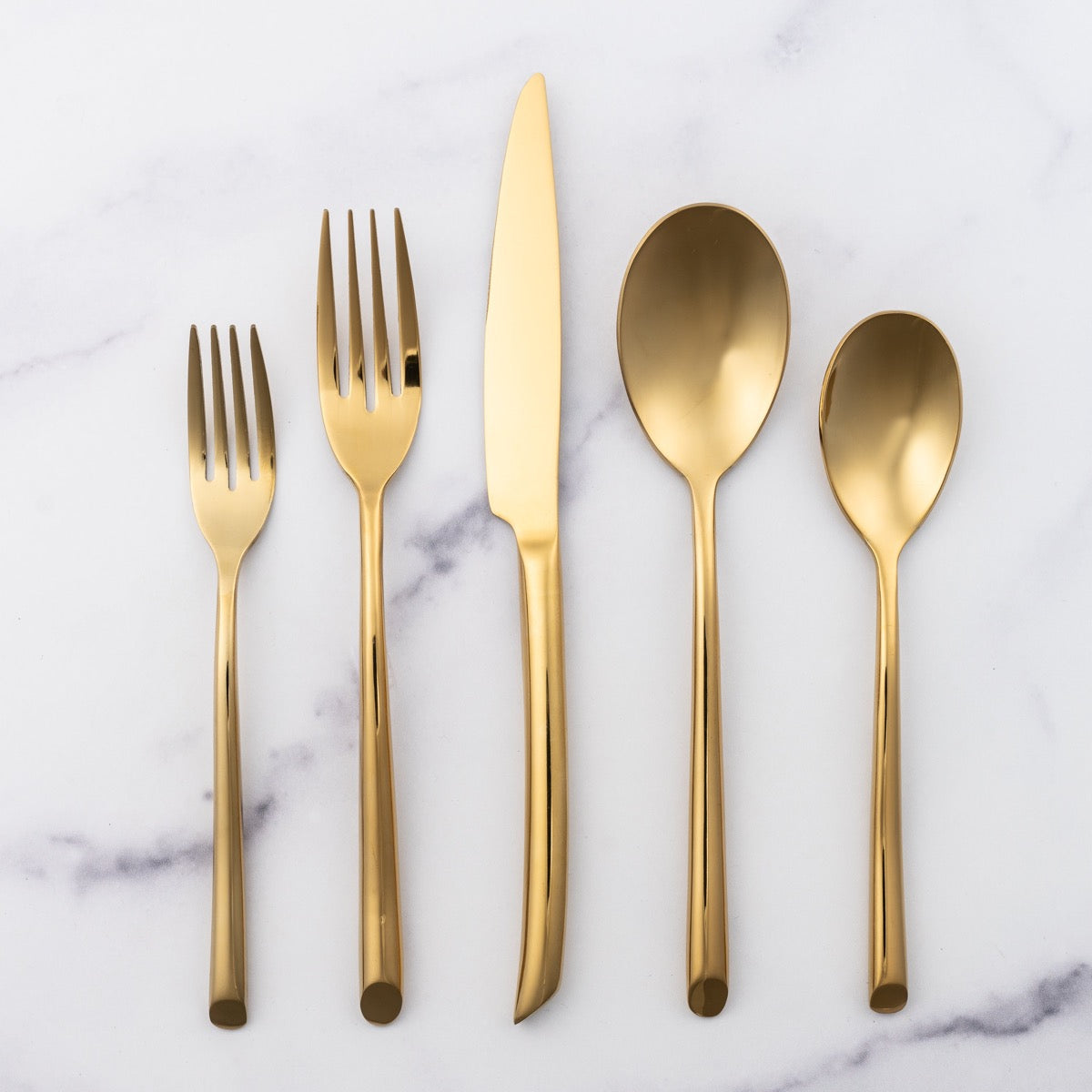 Cutlery Set - 20 piece Shinny Gold Flatware Sets – Onna Ehrlich